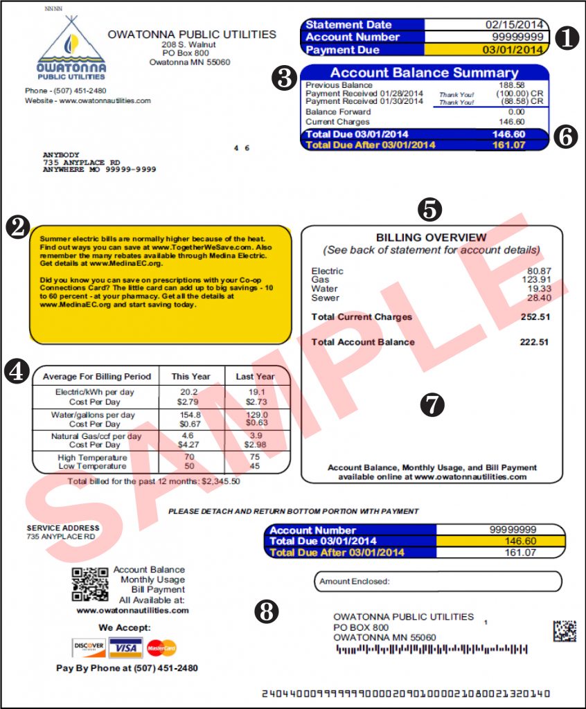 Understanding Your Bill - Owatonna Public Utilities